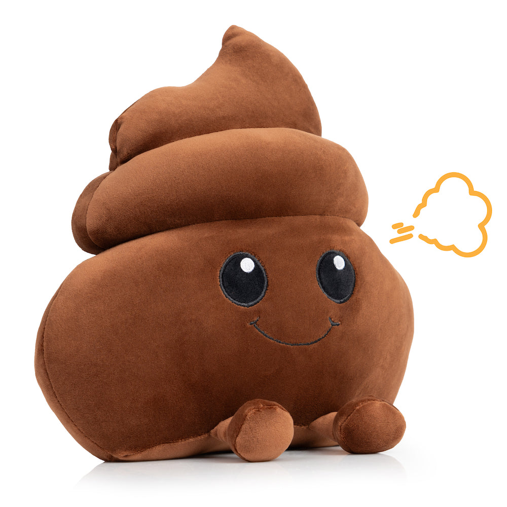Poop Emoji Fart Noise Maker - Large 11” Plush Toy Makes 20 Hilarious F ...